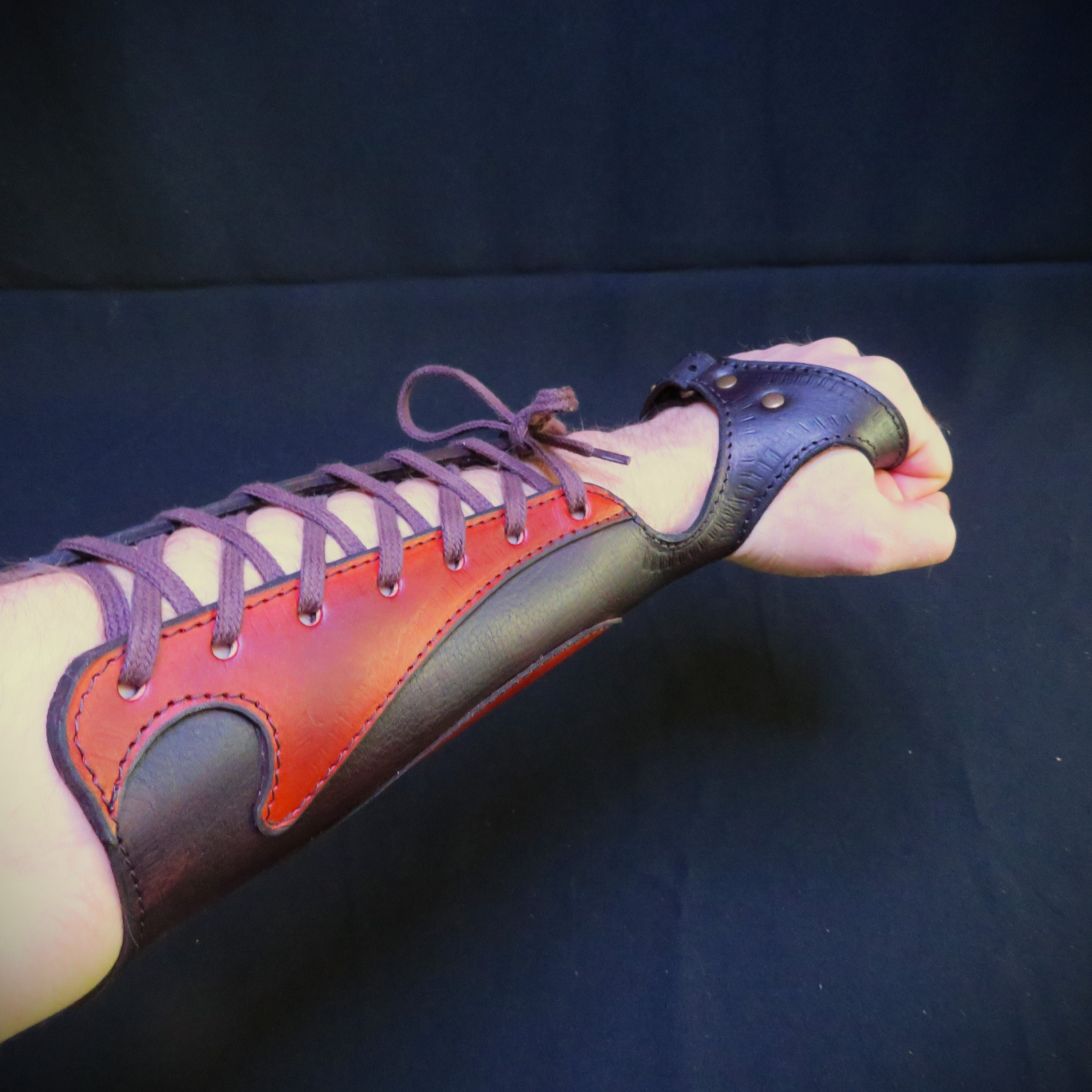 Handmade Archery Bracer From Brown Genuine Leather, Bow Shooting Glove ...