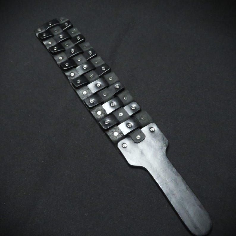 Flexible Leather Spanking Paddle, Articulated Impact Play Accessory ...