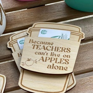 Teacher Gift Card Holder, Teacher Appreciation, Gifts for Teachers ...