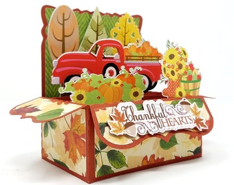 Handmade Happy Thanksgiving Turkey Pop-up Card, Autumn Card, Pumpkin ...