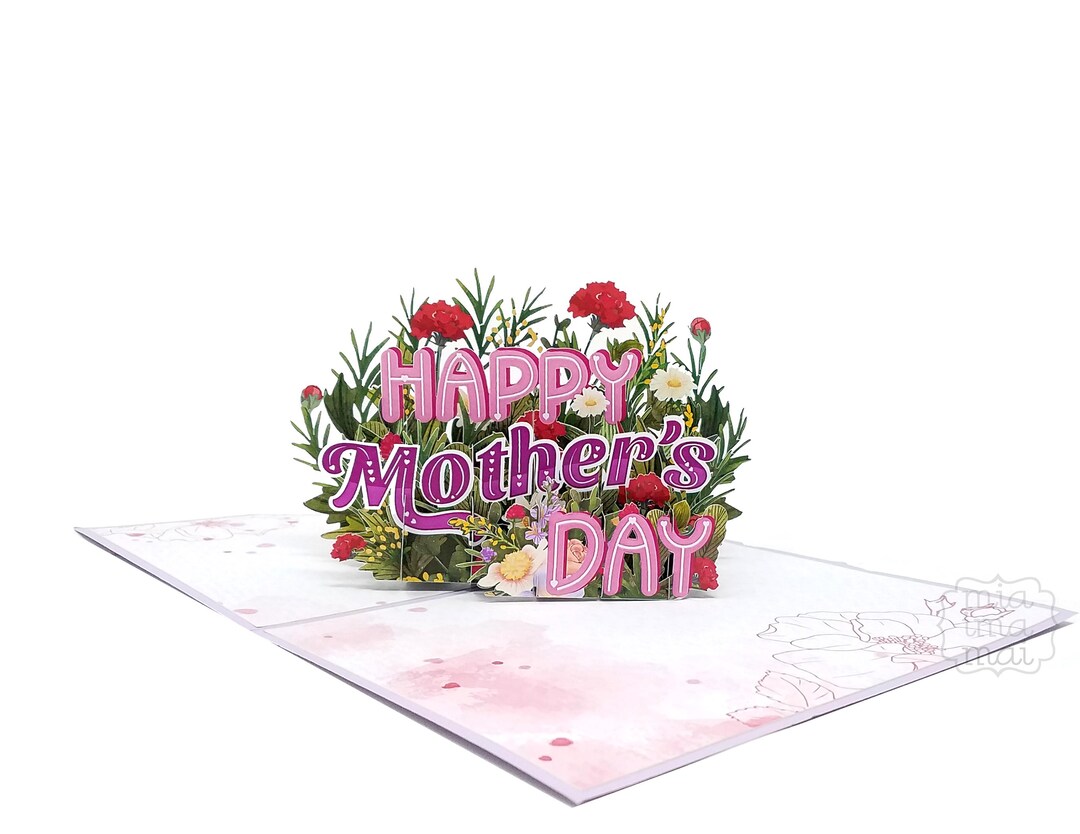 Happy Mother's Day 3D Pop up Card, Mom Card, Mothers Card, New Mother ...