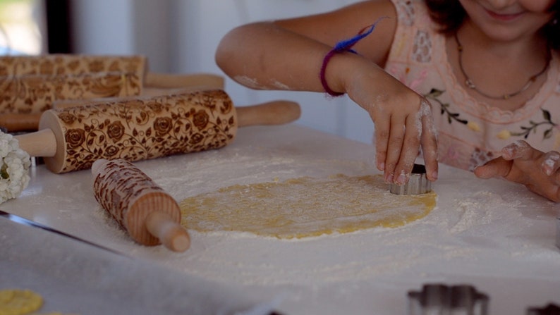 SPRING Embossing Rolling Pin. FLOWERS pattern. Engraved | Etsy