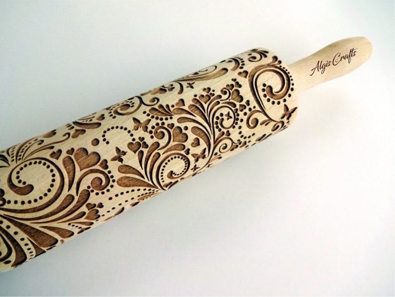 SPRING Embossing Rolling Pin. FLOWERS pattern. Engraved | Etsy
