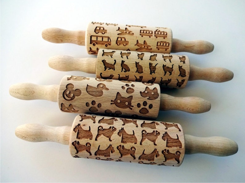 3 KIDS Rolling Pin SET 1 of Them Personalized Rolling Pin. - Etsy