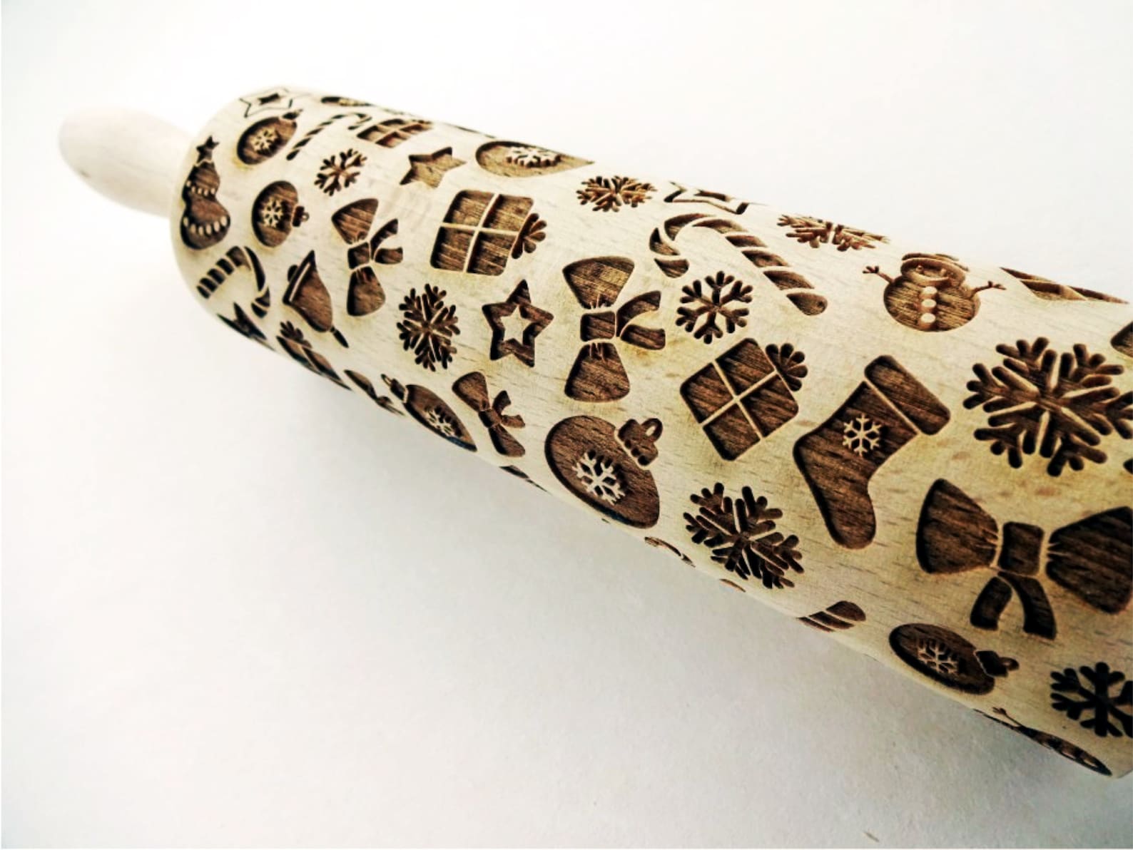 CHRISTMAS GIFTS Rolling Pin. Embossing Rolling Pin With | Etsy