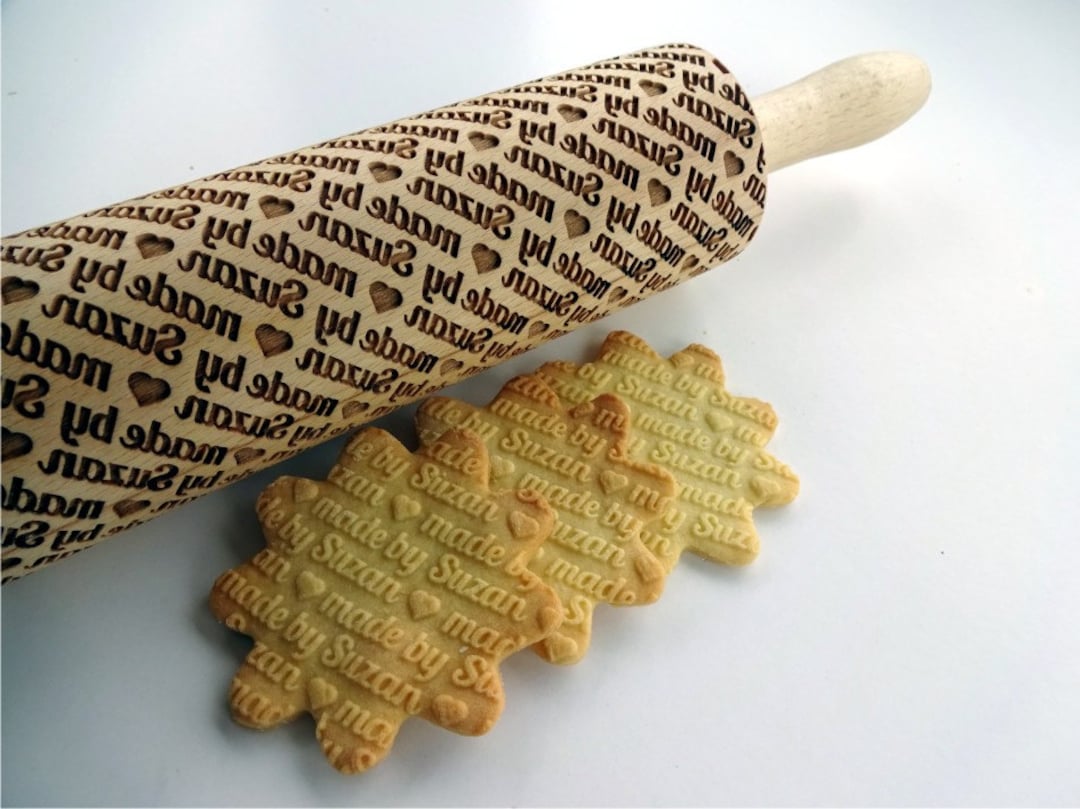 Personalized Rolling Pin - Made By... Embossing Rolling Pin. Lazer ...