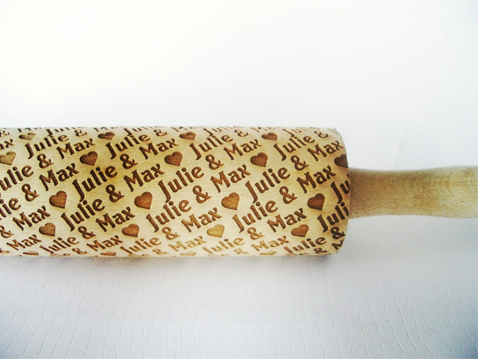 Personalized Embossing Rolling Pin With Couple Names, Wedding ...