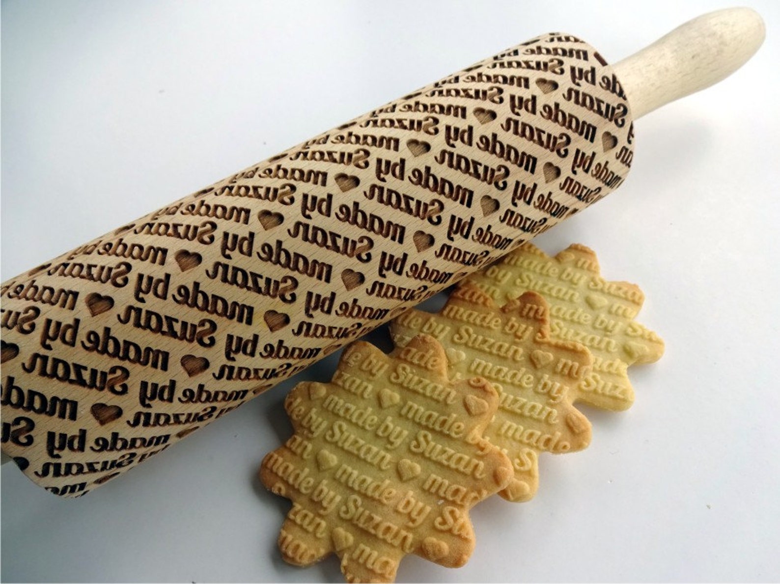 Personalized Rolling Pin Made By... Embossing Rolling Pin. - Etsy