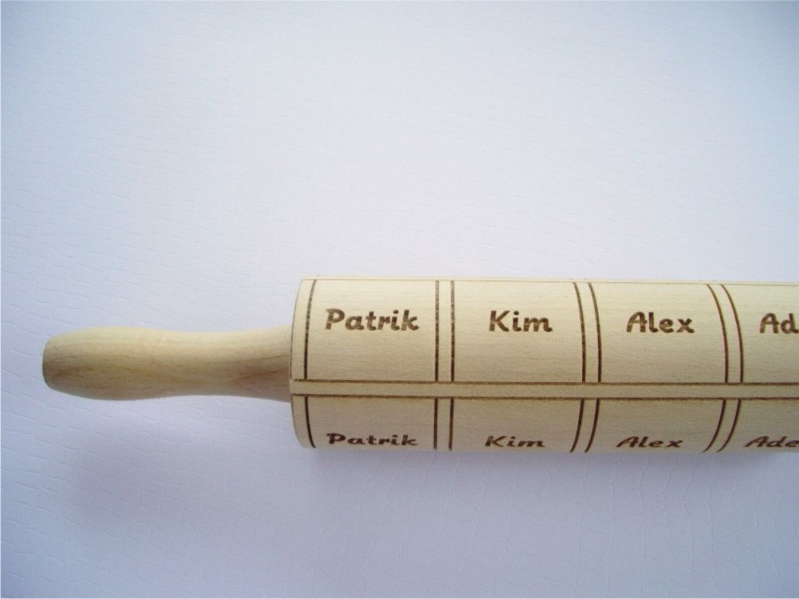 Personalized Rolling Pin With NAMES. up to 16 Names/ Words on a Rolling ...