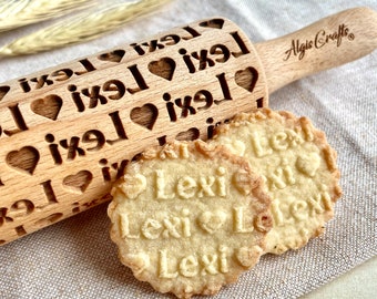 Personalized KIDS Rolling Pin With NAME. Embossing Rolling Pin. Kids ...