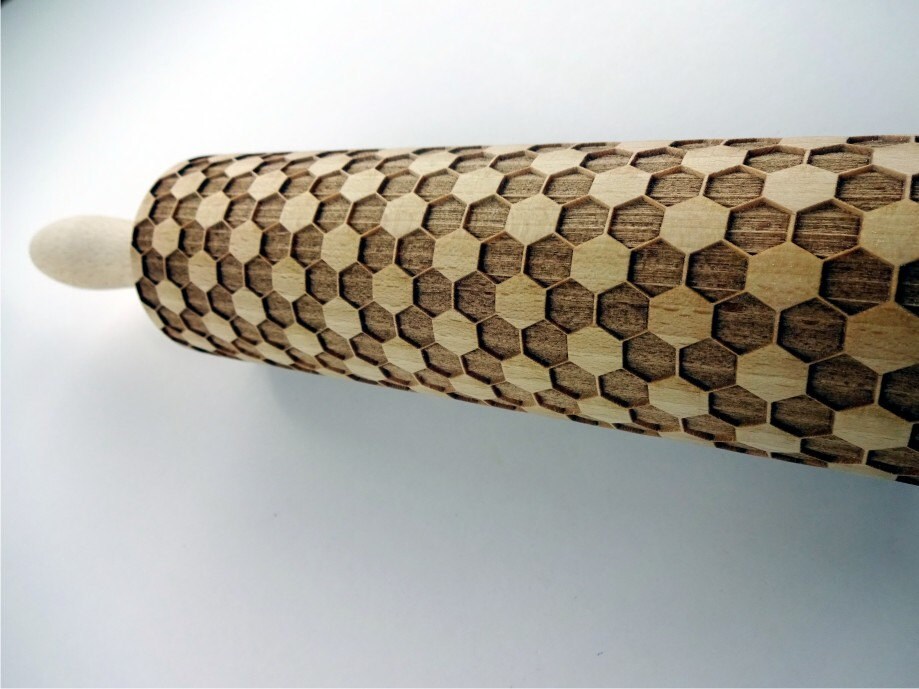 MOSAIC Embossing Rolling Pin. Laser Engraved Rolling Pin With | Etsy
