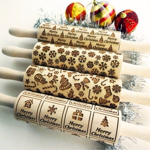 4 ANY Pattern Rolling Pin SET. Lazer Engraved Embossing - Etsy
