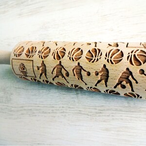 BASKETBALL Embossing Rolling Pin. Pattern With Basketball. Laser ...