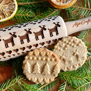 CHRISTMAS 3 KIDS Rolling Pin SET. Christmas Tree. Snowflake. Winter ...