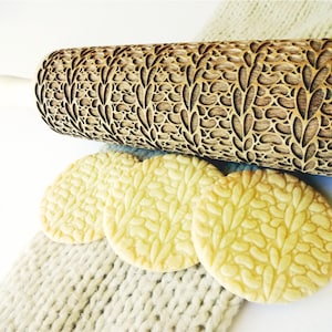 KNITTING PATTERN Embossing Rolling Pin. Laser Engraved Rolling Pin ...