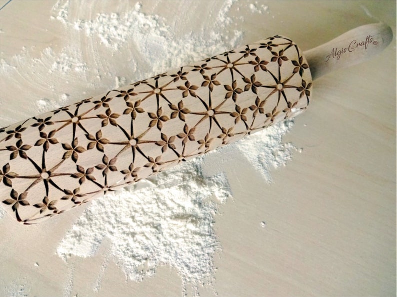 FLORAL NET Embossing Rolling Pin. Flowers Net Pattern. - Etsy