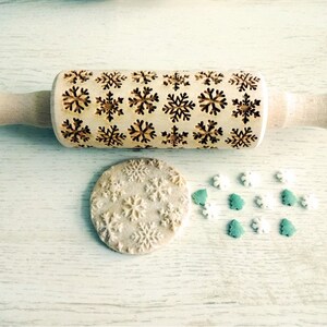 SNOWFLAKE Embossing Rolling Pin for CHRISTMAS Baking. KID Size - Etsy