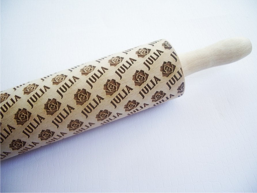 Personalized Rolling Pin with NAME. Lazer engraved embossing | Etsy