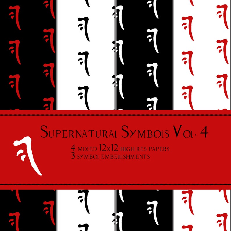 Supernatural Scrapbook Papers Vol. 4 - Etsy