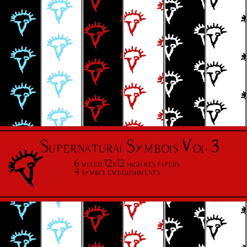 Supernatural Scrapbook Paper Vol. 3 - Etsy