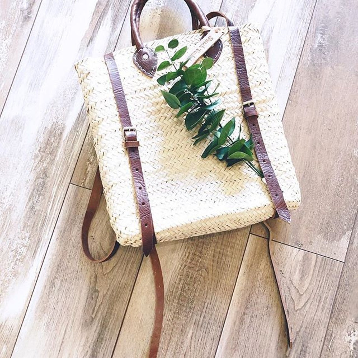 Straw Backpack French Baskets Moroccan Basket Straw Bag French - Etsy