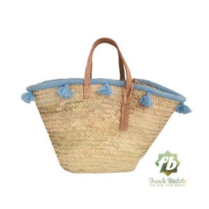 French Baskets Pastel Blue : French Basket, Moroccan Basket, Straw Bag ...