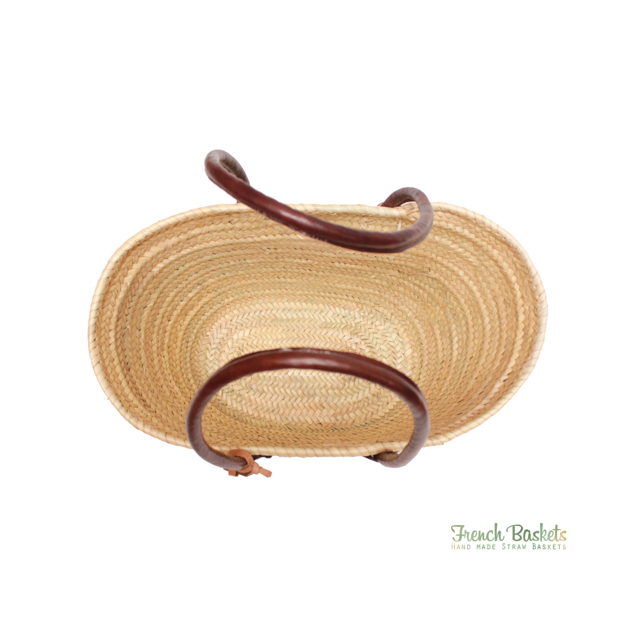 Straw Bag French Basket Handle Long Size Standard Leather - Etsy