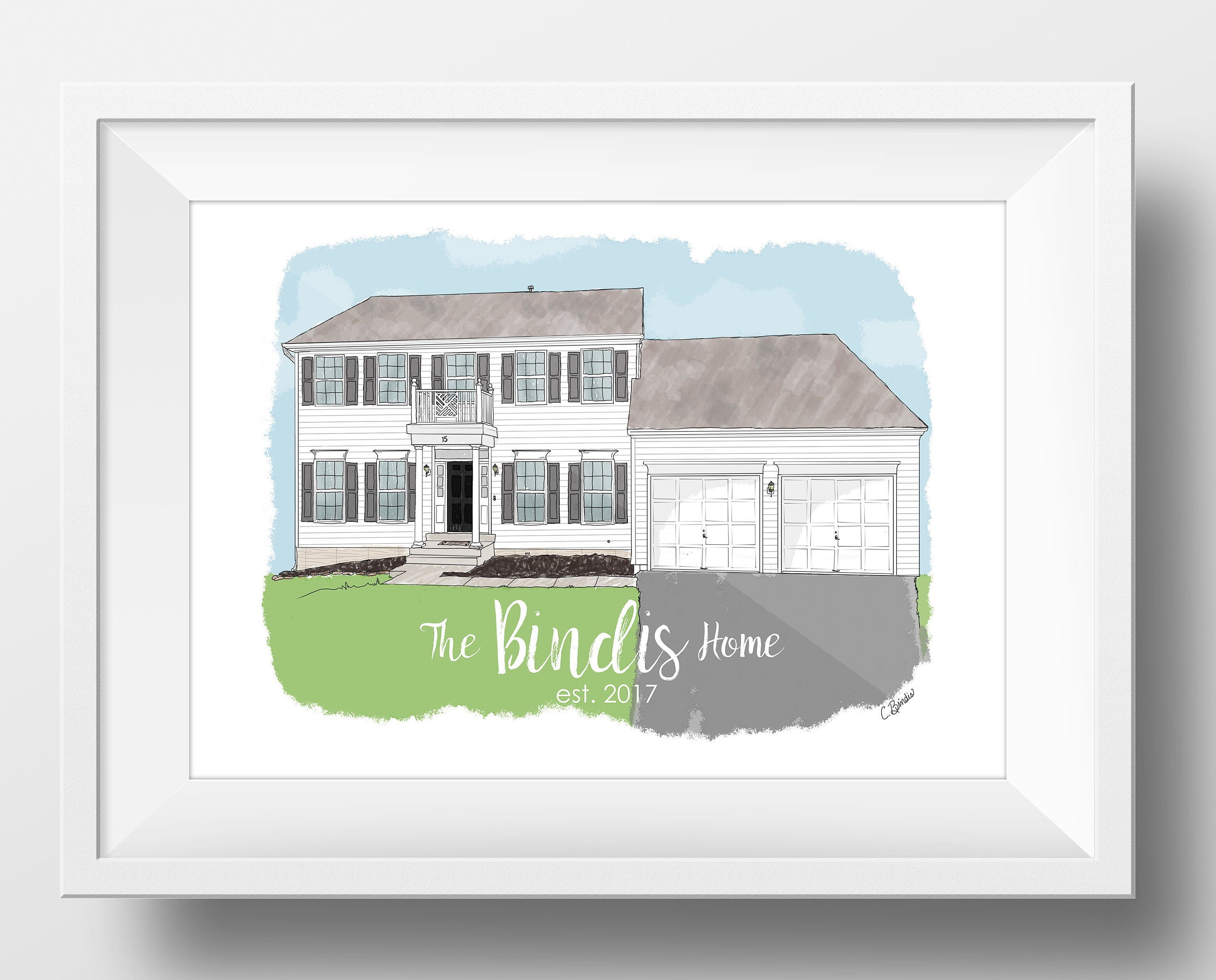 Custom House Drawing Home Drawing From Photo House | Etsy