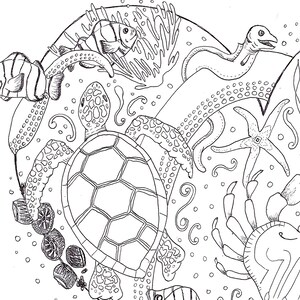 Ocean Coloring Page Coloring Page Adult Coloring Page Printable ...