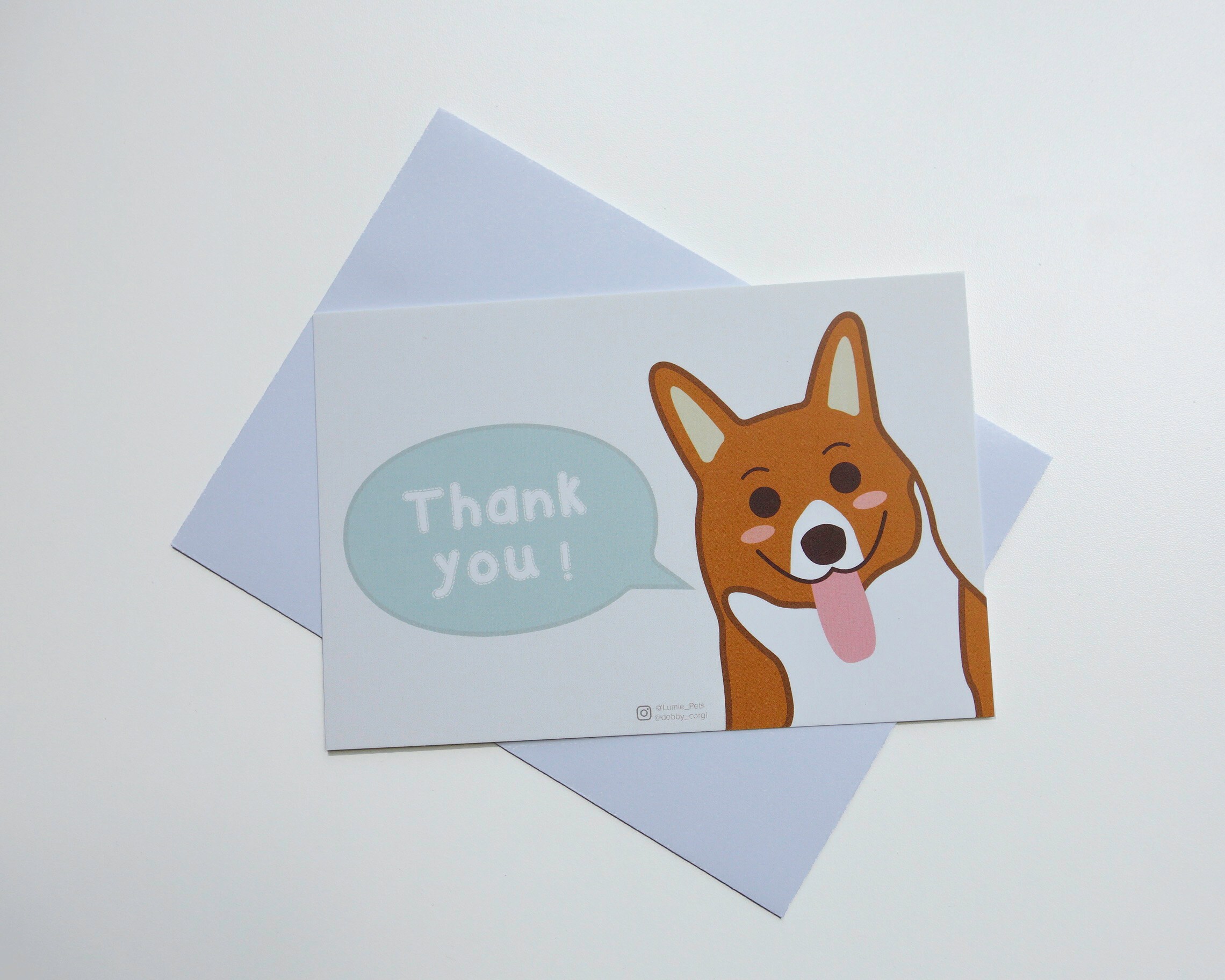 Welsh Corgi Thank You Flat Card Pack of 5 Dog Stationery - Etsy