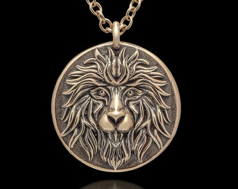 Lion Head Coin - Etsy