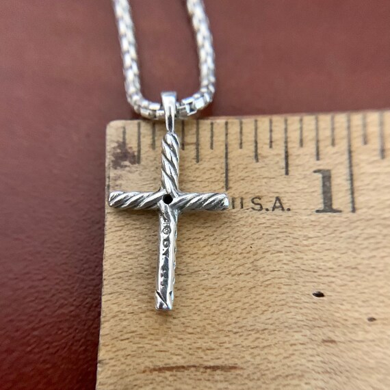 David Yurman Diamond Cable Classic Cross Pendant on D… - Gem