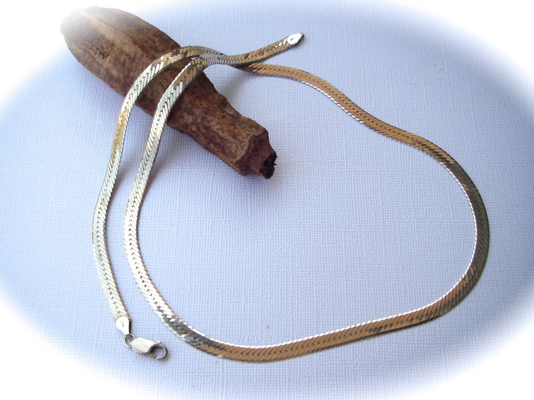 Herringbone Chain. Sterling Silver. - Etsy