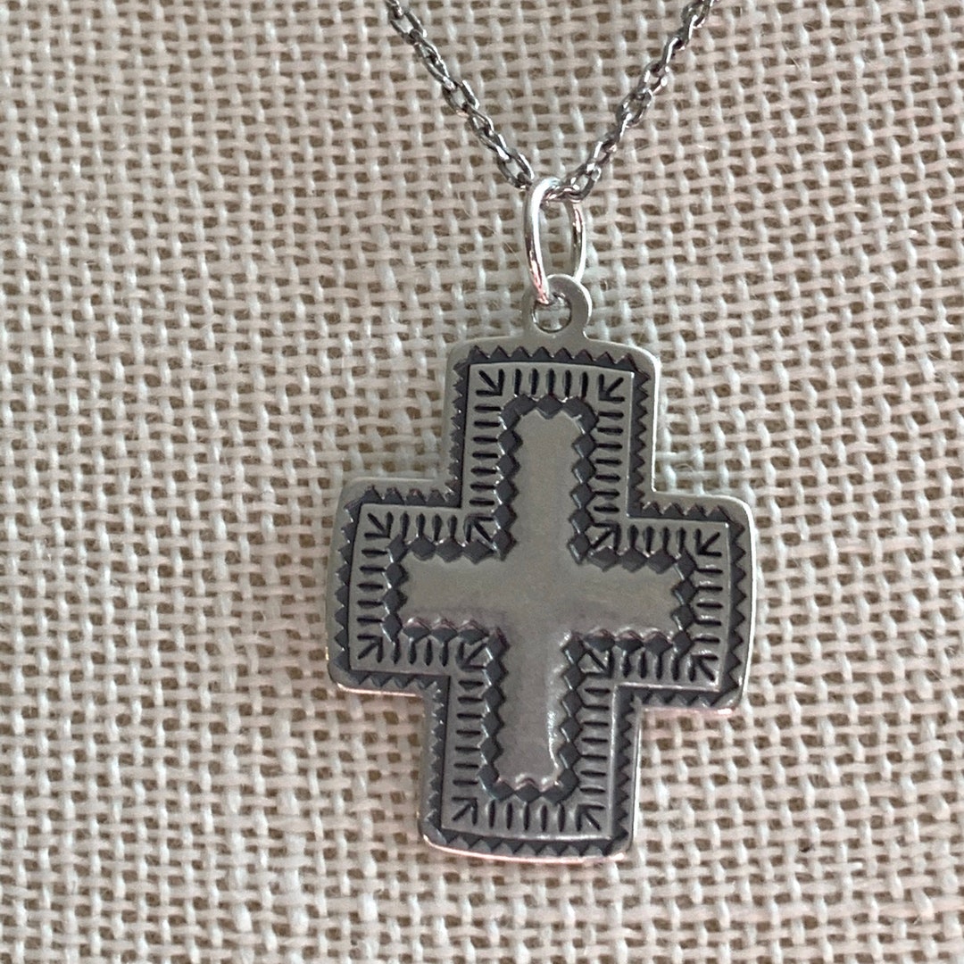 CROSS Pendant AND/OR Sterling Silver Curb Chain. - Etsy.de