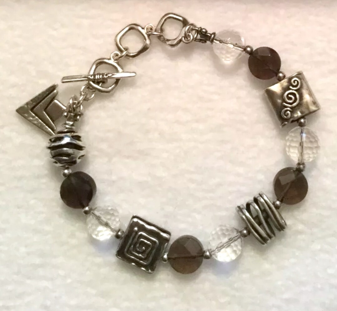 Silpada Smokey Quartz Bracelet. Sterling Silver. Silpada B1275. - Etsy