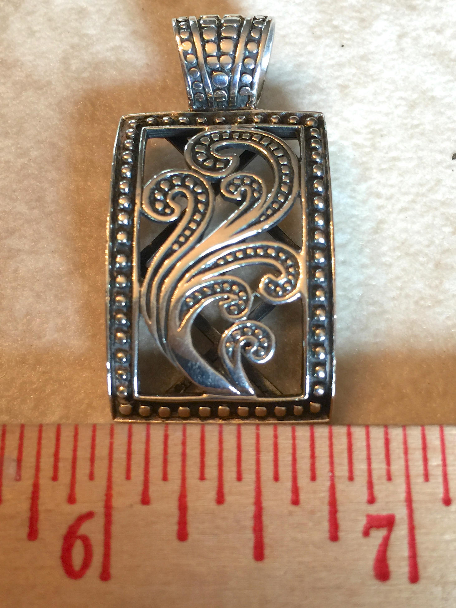 Silpada Paisley Filigree Pendant on Black Leather Cord. | Etsy