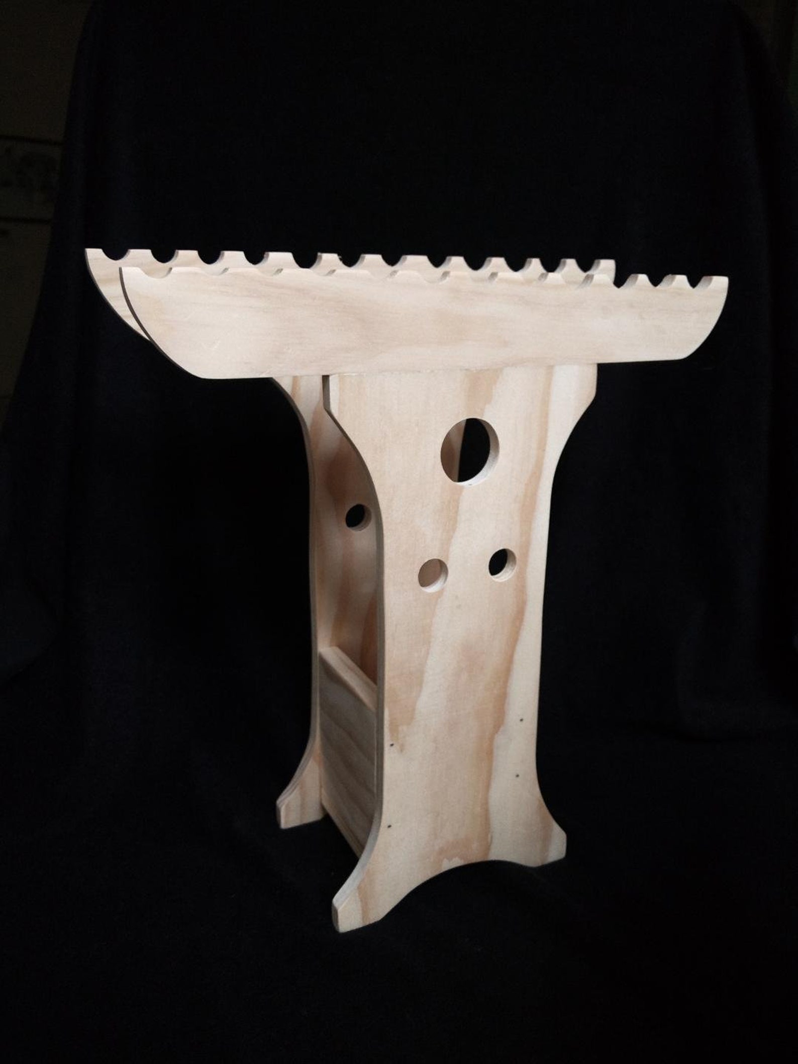 Mo's Tall Happy Brush Tree - Pine Wood Artist's Brush Holder - Dryer ...