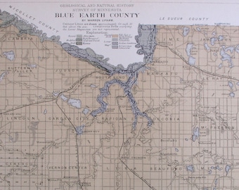 Blue Earth Mn Map - Etsy