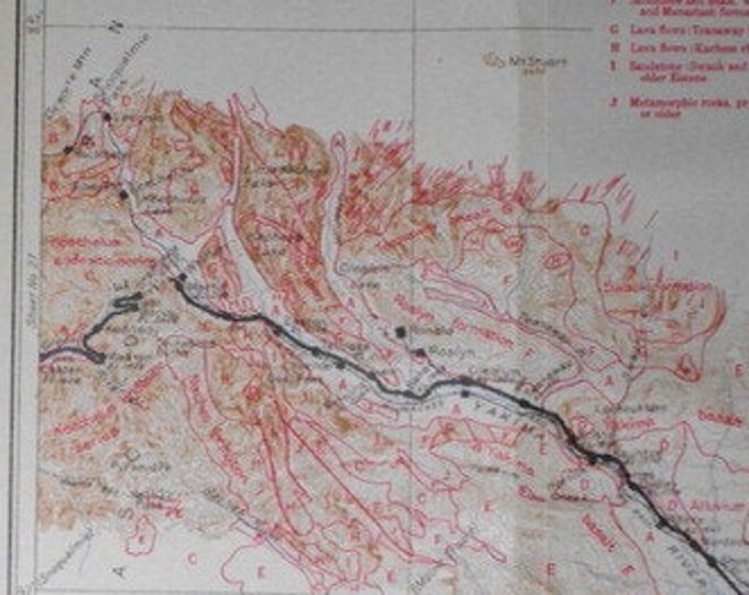 1915 Washington Railroad Mapellensburg Clealum Whittier - Etsy
