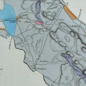 1895 Maine State Map Showing Counties, Towns and Railroad Lines. Large ...