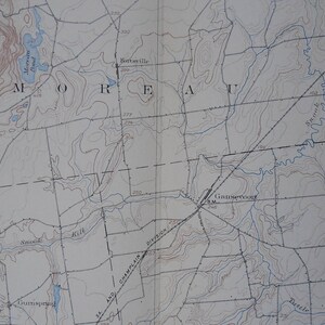 1905 Gansevoort Area New York Map Showing Moreau, Fortsville, Fort ...