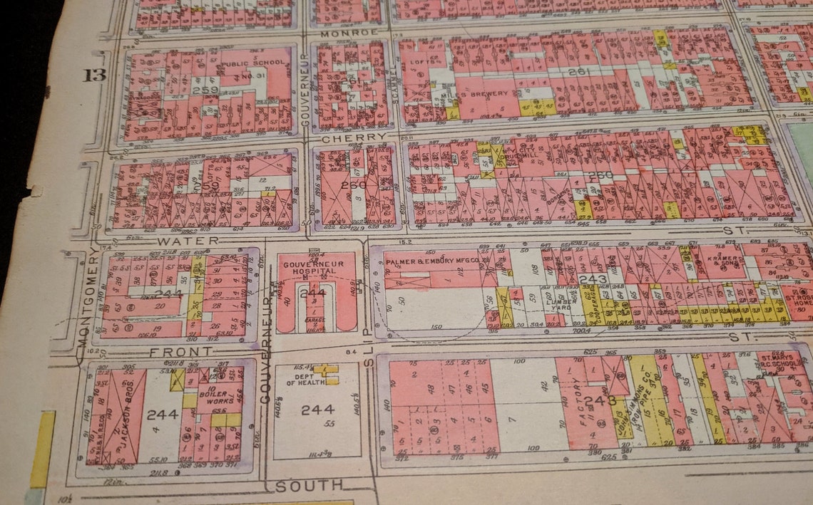 1916 Lower East Side Manhattan. Corlears Hook Park - Etsy