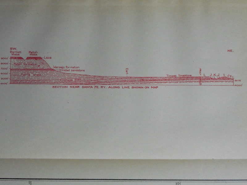 1915 Colorado Railroad Map: Simpson Trinidad Tyrone Poso Earl Beshoar ...