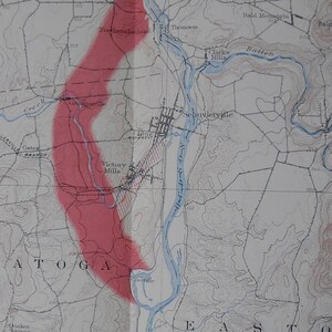 1905 Batten Kill Delta, Hudson River, Coveville Channel New York Map ...