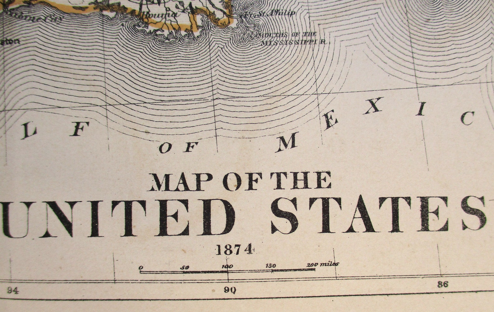 1875 United States Map With Inset Map of Alaska. Large - Etsy