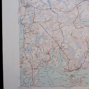 1955 Jonesport, Addison, Columbia Falls, Jonesboro, Maine Vintage Map ...