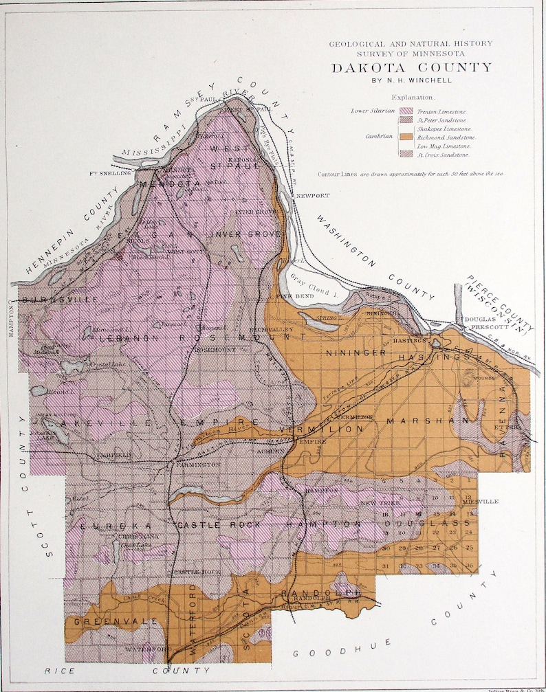 1901 Dakota County Minnesota MN West St. Paul Mendota Inver - Etsy