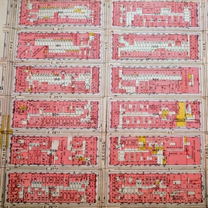 1916 Kips Bay Midtown Manhattan NYC Street Map. New York City From 3rd ...