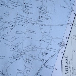 1875 Westford Massachusetts Town Map. Graniteville, Forge Village ...