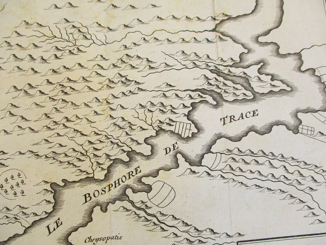 1747 Bosphorus Map Istanbul Chalcedon Chrysopatis. Le | Etsy